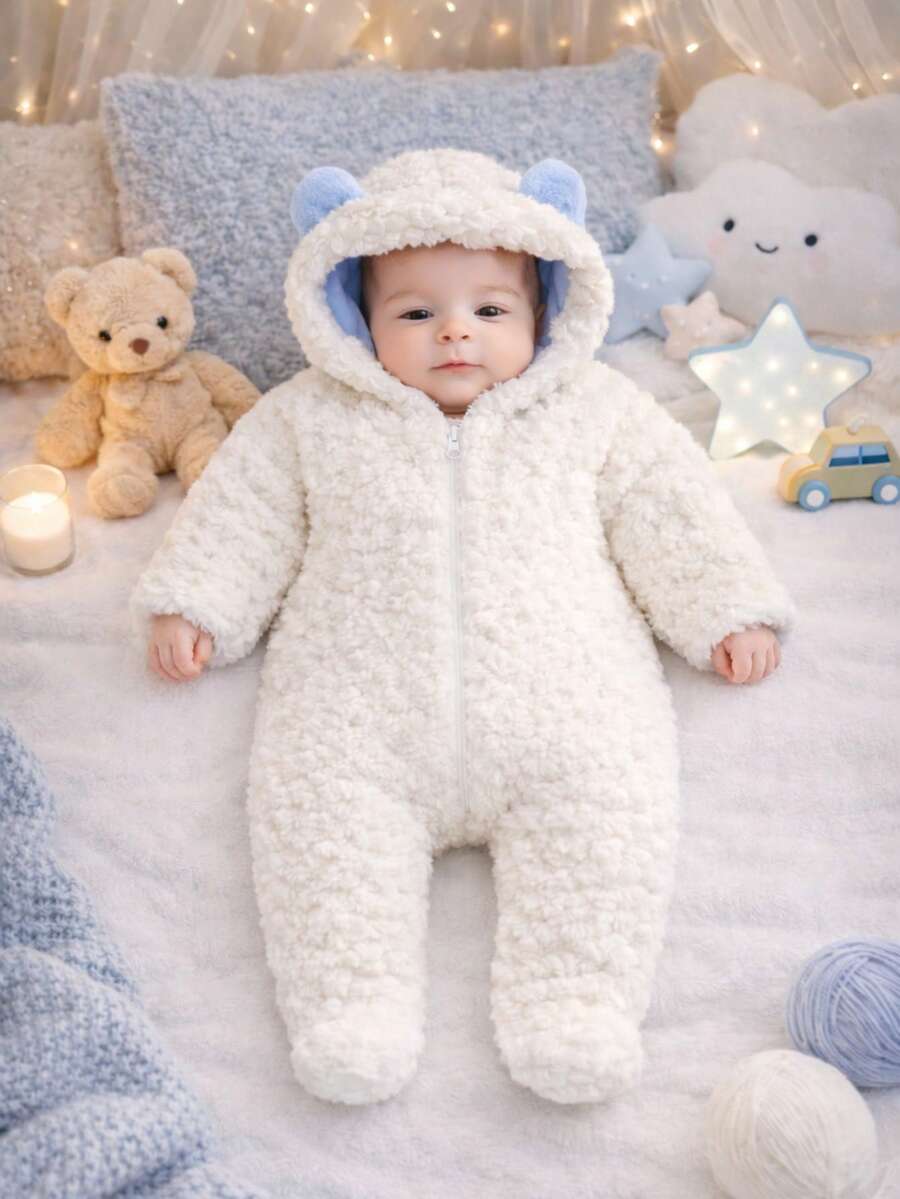 Maribaby Linens Macacão Bebê Menino e Menina Ursinho Sherpa Pele de ...