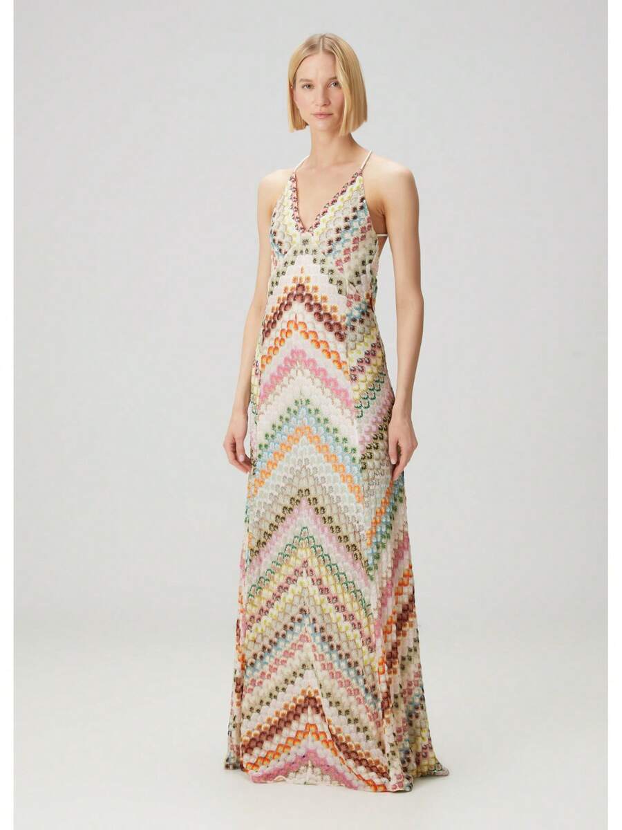 KZKZWK Women's Boho Print Maxi Dress Spaghetti Strap V Neck Summer ...