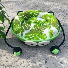 Green-Eyed Pet Bed - All-Season Cat & Dog Bed With Dual-Color Toy Balls ...