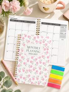 1 pieza Planificador mensual 2026-2027 Calendario de 2 años Cuaderno ...
