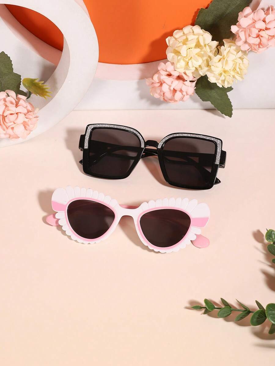 1 SET 2 PCS Boys' And Girls' Glasses For Ages 8-12, Cute Children's ...