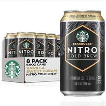 Starbucks Nitro Cold Brew, Vanilla Sweet Cream 9.6 Fl Oz Can (8 Pack ...