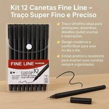 Set Of 1/6/12 Fine Point Black Pens For Smooth Writing, School Use, And ...