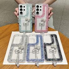 Bow Knot + Pendant/New Glitter Rhinestone Phone Case + Compatible With ...