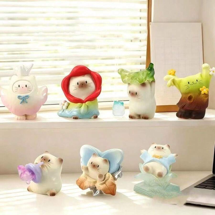 1pc Cute Cat Themed Blind Box Toy Doll, Adorable Doll, Mystery Box ...