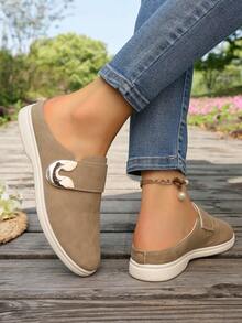 2026 Spring/Autumn New Korean Casual Suede Flat Shoes, Round Toe ...