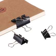 10pcs/Lot Black Metal Binder Clips 19mm/ 25mm/ 32mm Notes Letter Paper ...