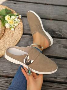 2026 Spring/Autumn New Korean Casual Suede Flat Shoes, Round Toe ...