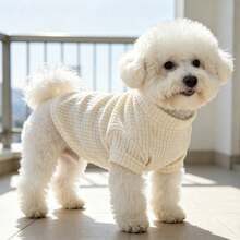 1pc Pet Waffle Knit Sweatshirt: Lightweight & Soft Base Layer For Cats ...