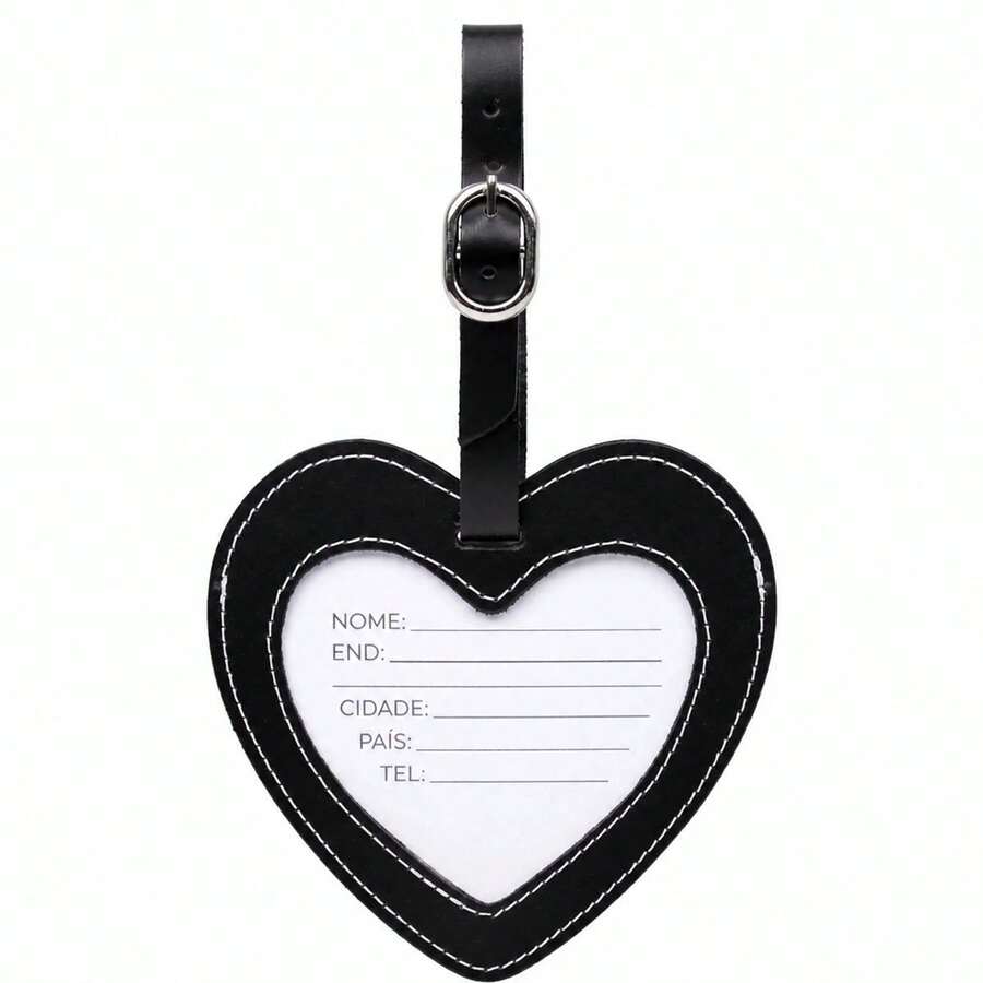 Artlux Leather Heart Identification Tag ID007 | Mode en ligne | SHEIN ...