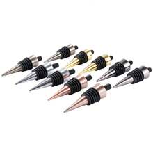 10 Pieces Blank Bottle Stopper With Threaded Post Metal Wine Stopper ...