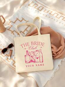 Customized Bridal Club Tote Bags, Name-Customizable, Personalized ...