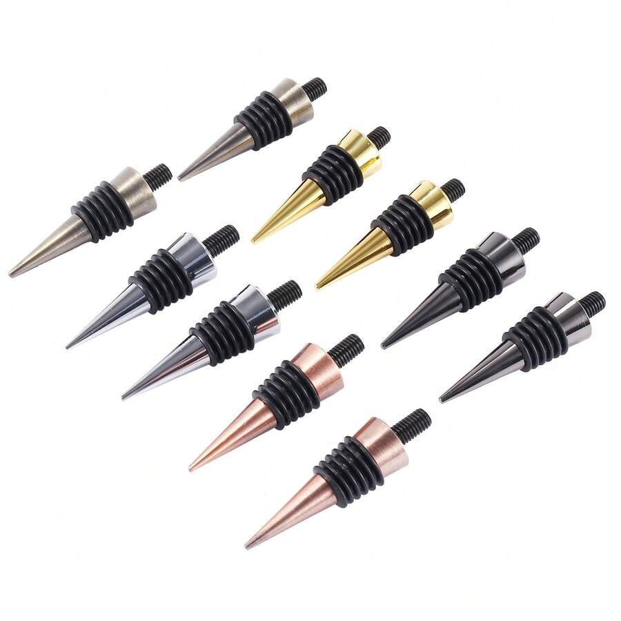 10 Pieces Blank Bottle Stopper With Threaded Post Metal Wine Stopper ...