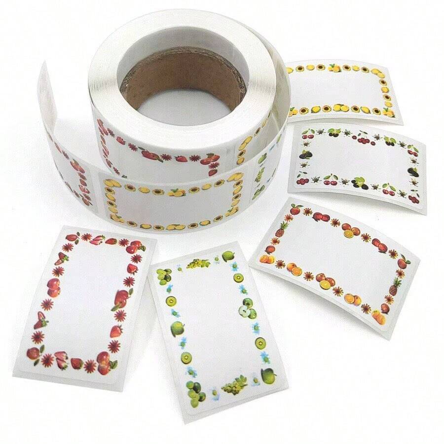 250pcs/Roll Fruit Border Classification Label Stickers Self-Adhesive ...