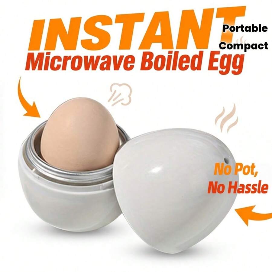 1pc Microwave Egg Cooker, Portable Aluminum Egg Steamer, No Pot Needed ...