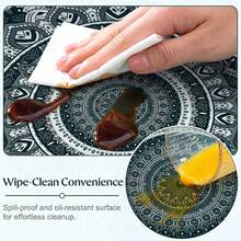 MHJY Round Tablecloth Fitted Elastic Table Cover Waterproof Table Cloth ...
