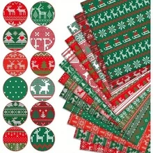 10 Pieces Of 20 * 25cm (7.87 * 9.84in) Christmas Theme Series, Printed ...