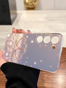 1pc Lucky Double Heart Starry Sky Transparent Soft Phone Case ...