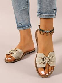 Ximi Ruo Women's Casual Flat Woven Roman Sandals, Suitable For Spring ...
