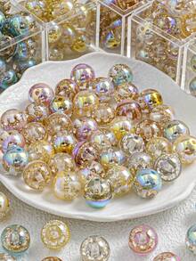 2pcs Multi-Color Acrylic Beads With Crown, Hole Beads For DIY Jewelry ...