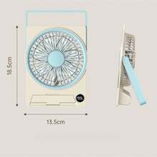 OBOVAY 1800mAh Rechargeable Desk Fan With 180° Foldable Design And ...