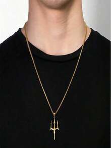 1pc Trident Necklace - Greek Mythology Jewelry, Luxury Chain, Unisex ...