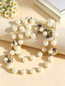 1pc Artistic Faux Pearl Beaded Necklace, European And American ...