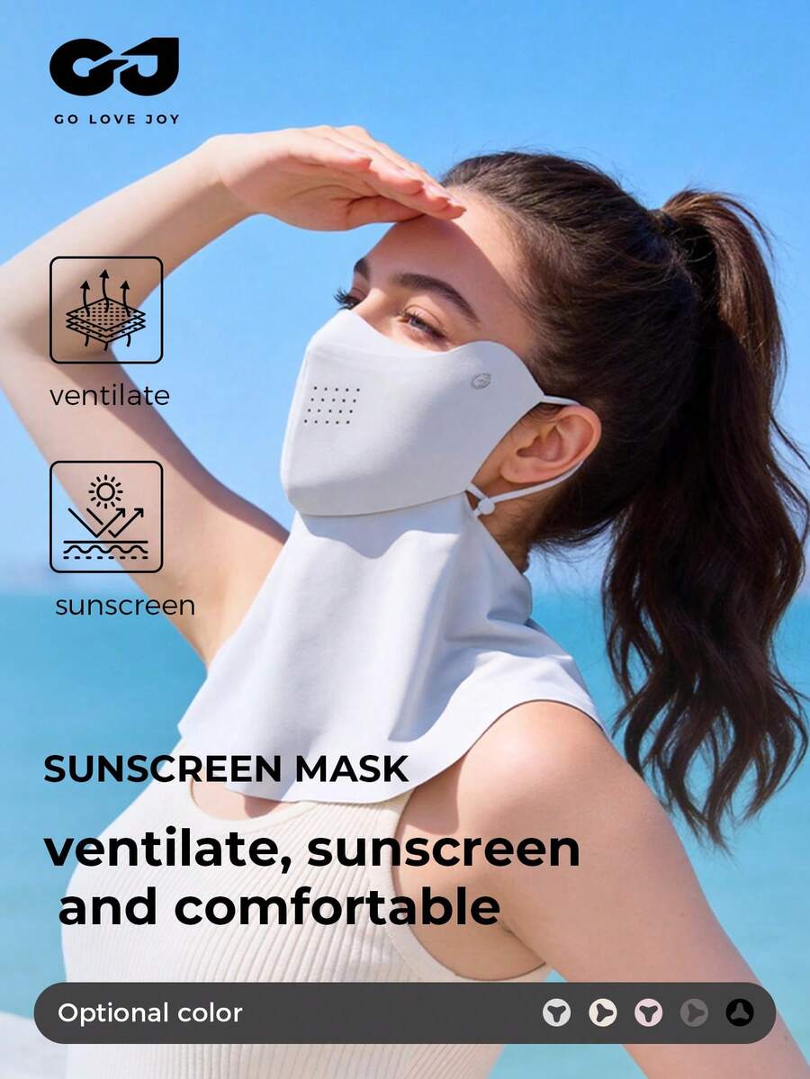 1pc GOLOVEJOY Breathable Sun-Shielding Ear-Loop Face Mask, Breathable ...