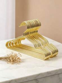1pc/5pcs Luxury Gold Mini Clothes Hanger, Metal Garment Display Rack ...