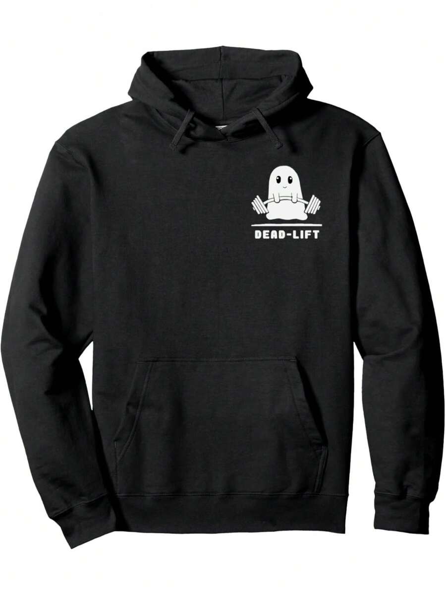 Ghost Weightlifter Halloween, Funny Ghost Fitness Pullover, Suitable ...