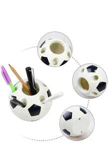 1pc Creative Football Pen Holder Desktop Soccer Shape Style Design ...