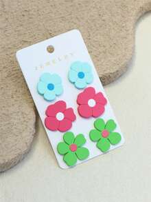 3 Pairs/1 Card Spring/Summer Floral Print Romantic Cute Sexy Flower ...