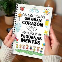 1pc Personal Organizers Rainbow Color Spanish Cover Spiral Notebook ...