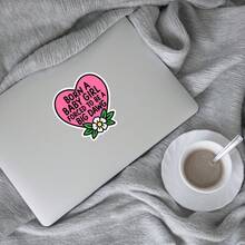 3 Inch Newborn Girl Dog Sticker, Empowering Sticker Suitable For ...
