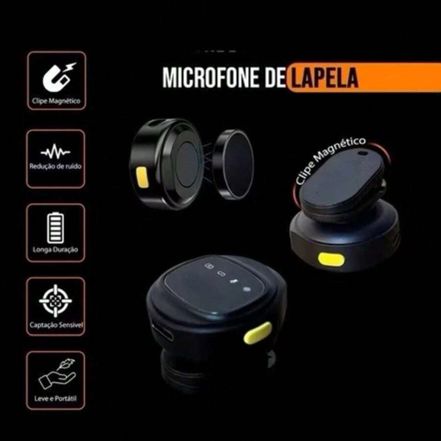 Round Magnetic Wireless Lavalier Microphone | Mode en ligne | SHEIN FRANCE