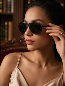 Y2K Women's Oversized Pilot Shades 2026 Retro Luxury Street Style ...
