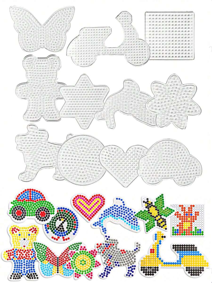 11 Fuse Bead Boards, 5mm Clear Plastic Pegboards, Cute Animal Series ...