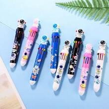 1pc/4pcs Astronaut 10-Color Ballpoint Pen, Student Planner 10-Color Pen ...