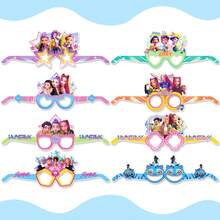 8Pcs K-POP Girl Group Themed Paper Glasses, Cartoon Idol Funny Eyewear ...