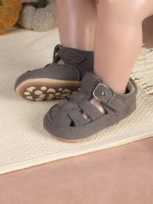 1 Pair Versatile Solid Color Sandals, Soft Bottom Pre-Walker Shoes ...