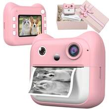 Children's Instant Print Digital Camera, Kids Camera Toy, 1300mAh Large ...