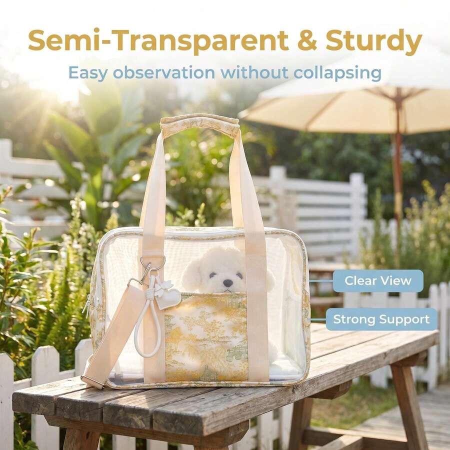 PINCOOL Summer Breathable Embossed Jacquard Cat Carrier Bag, Suitable ...