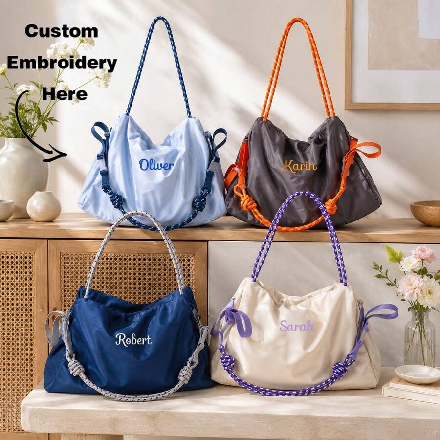 Personalized Japanese Style Large Capacity Slouchy Tote Bag, Fashion ...