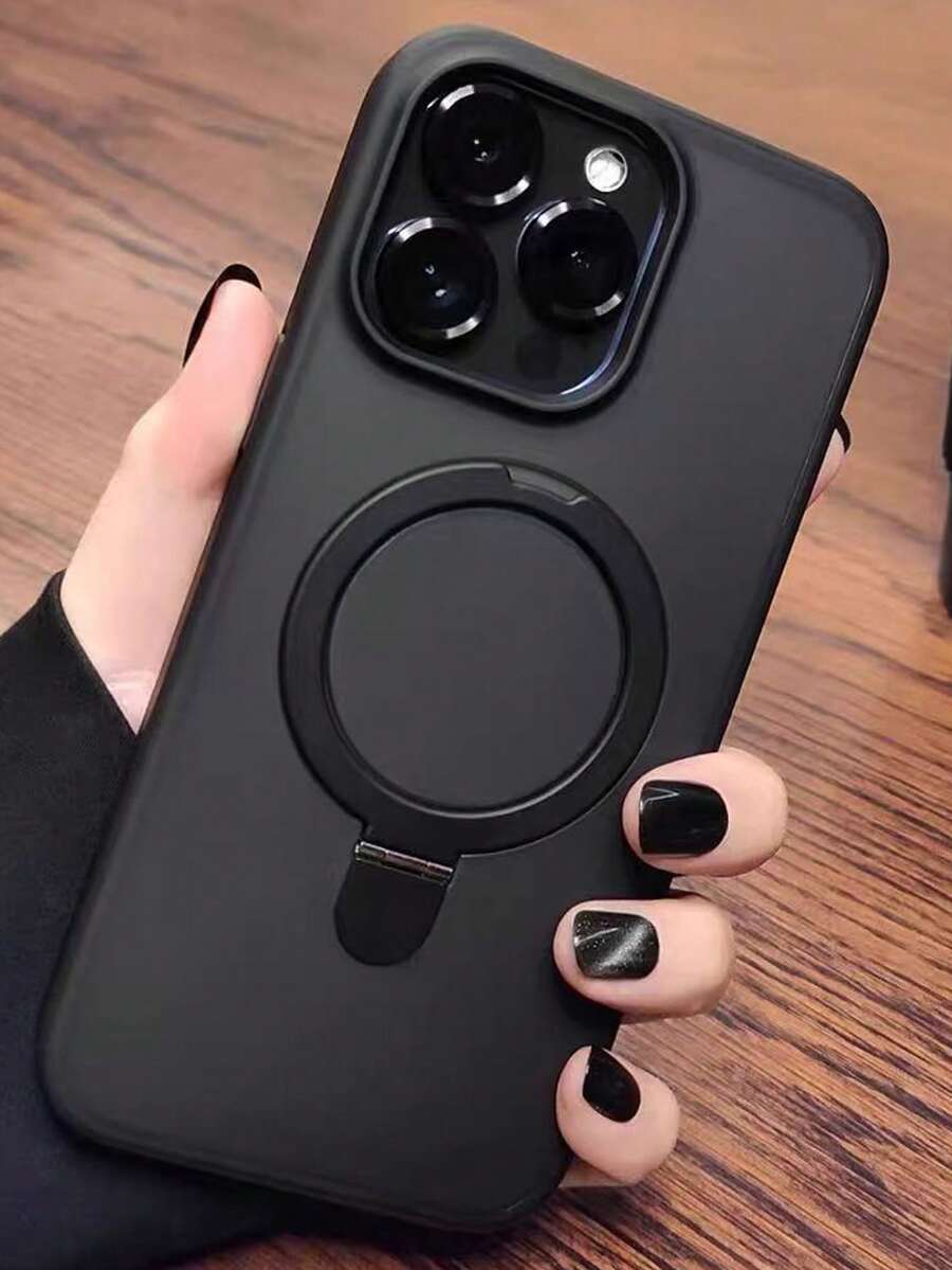 1pc Transparent Frosted Invisible Ring Holder Phone Case, For IPhone 17 ...