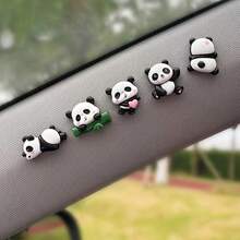 Cute Panda Themed Car Interior Decor Set, Includes Special Stickers To ...