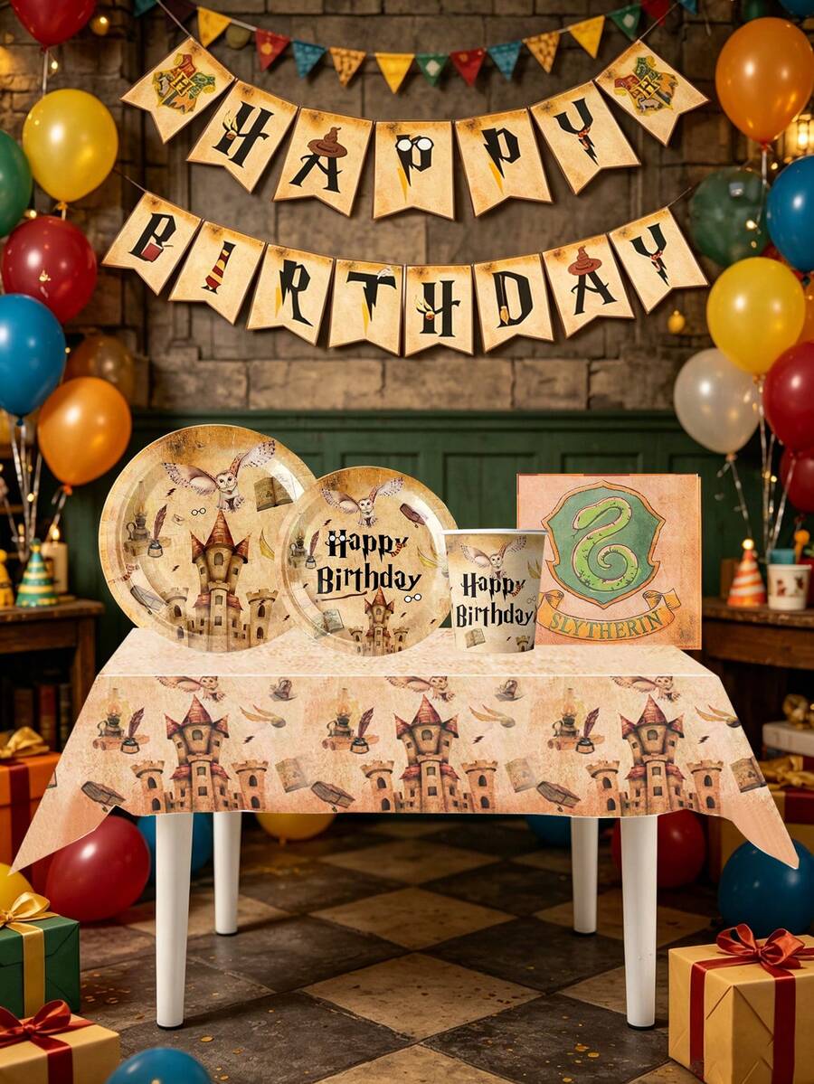 Harry Potter Inspired Party Tableware Set, Print Disposable Tableware ...