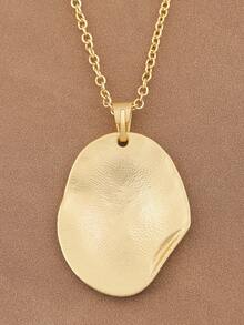 1pc Fashion Minimalist Asymmetric Geometric Charm Pendant Necklace ...