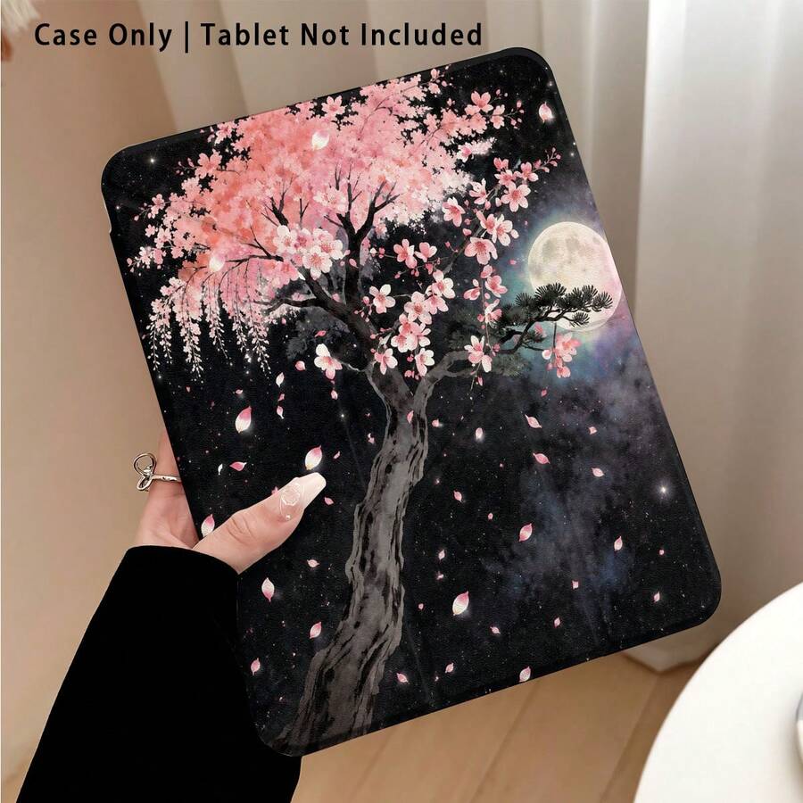 Acrylic Crystal Tablet Protective Case With Sakura And Moon Pattern ...