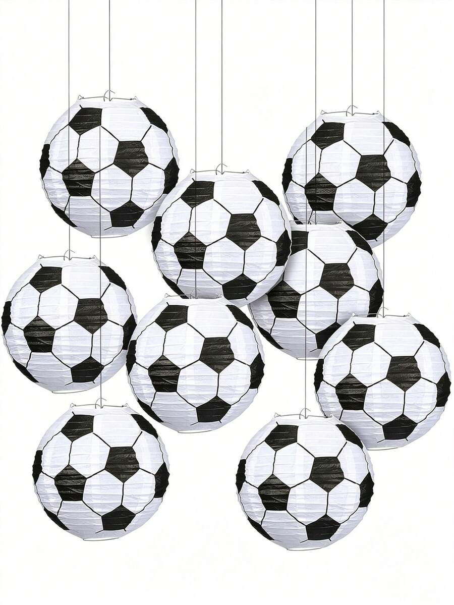 8/10/12-Inch Soccer Paper Lanterns For Kids Birthday Party, Sports ...