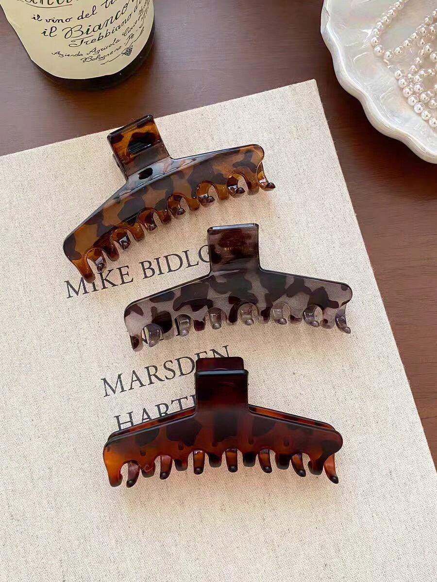 3/2/1PC Retro Fashion High-End Hair Clip, Tortoiseshell Leopard Print ...